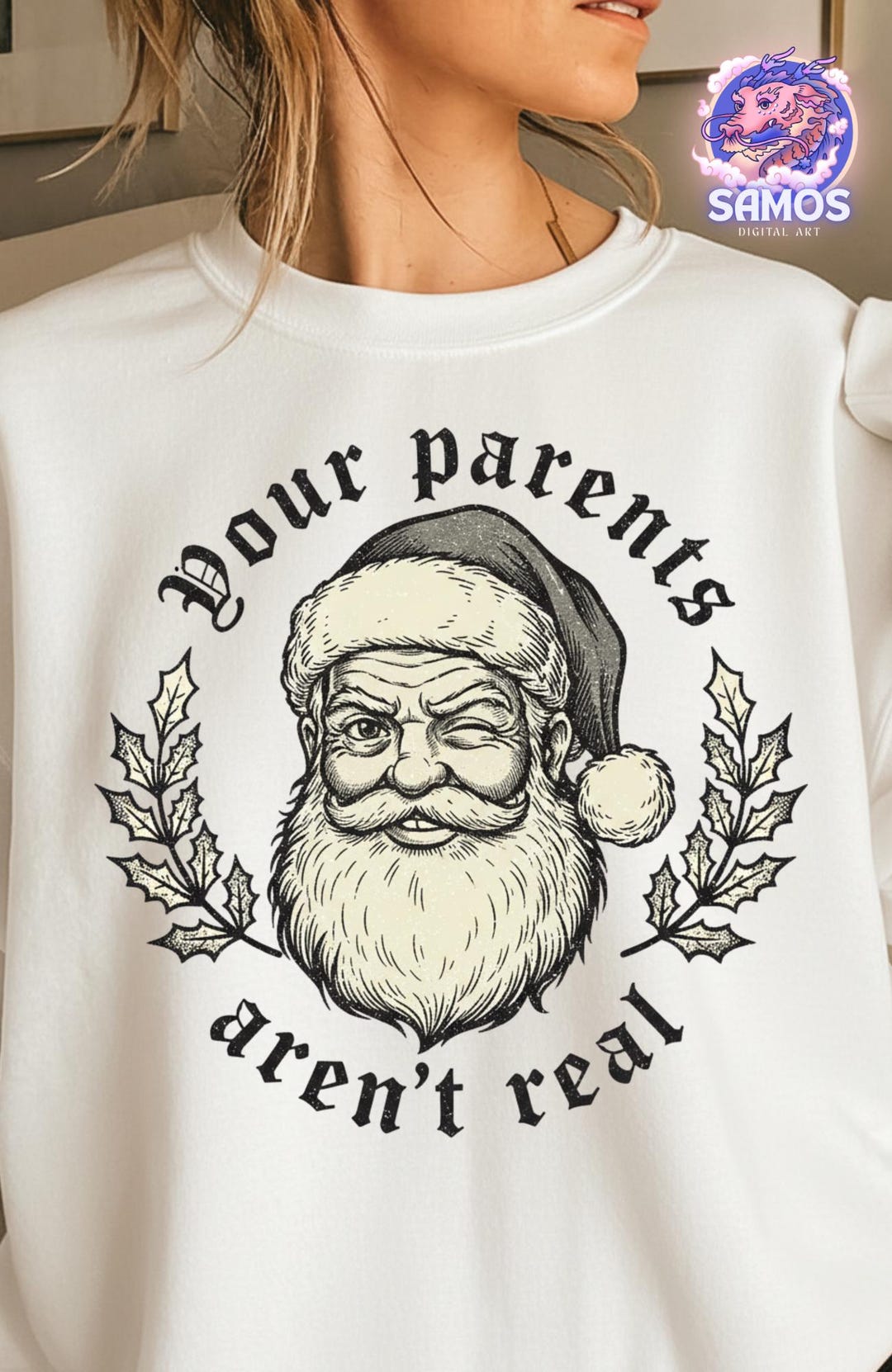 Your Parents Aren't Real PNG: Funny Santa Christmas Humor Design ...