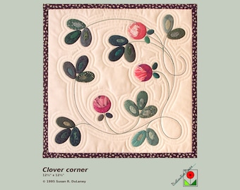 Daisy Corner, Small Quilt Art Quilt, Appliqued Wall Hanging, Banner ...