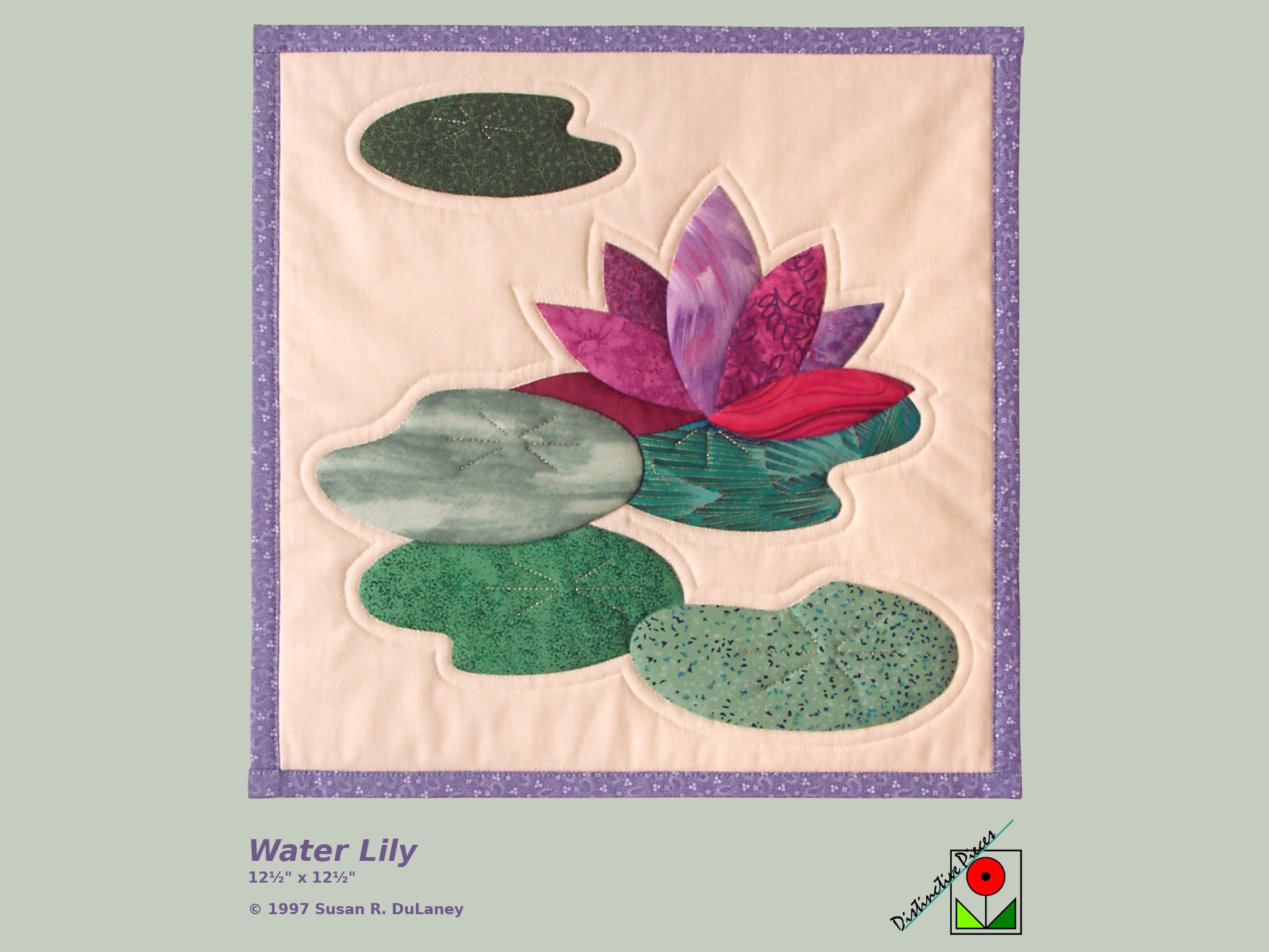 Small Quilt Water Lily Wall Art Quilt Appliqued Wall - Etsy