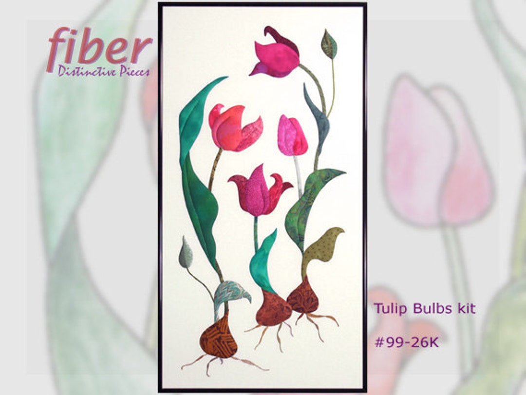 Applique Quilt Kit, Tulip Bulbs Sew by Number Kit, Tulip Design With ...