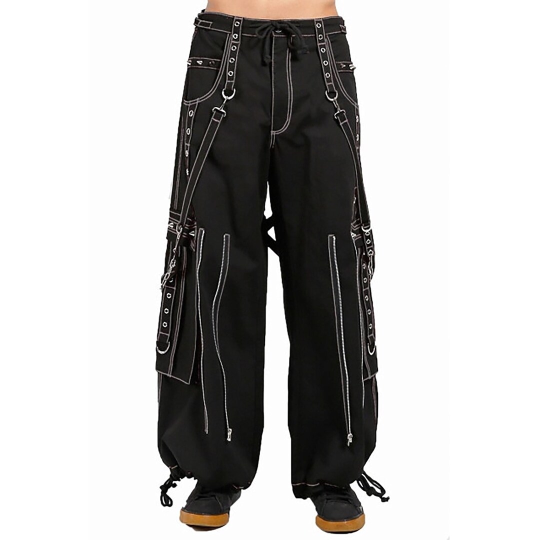 Skull Cargo Pants: Gothic Punk Cyber Y2K Baggy Techwear - Etsy UK