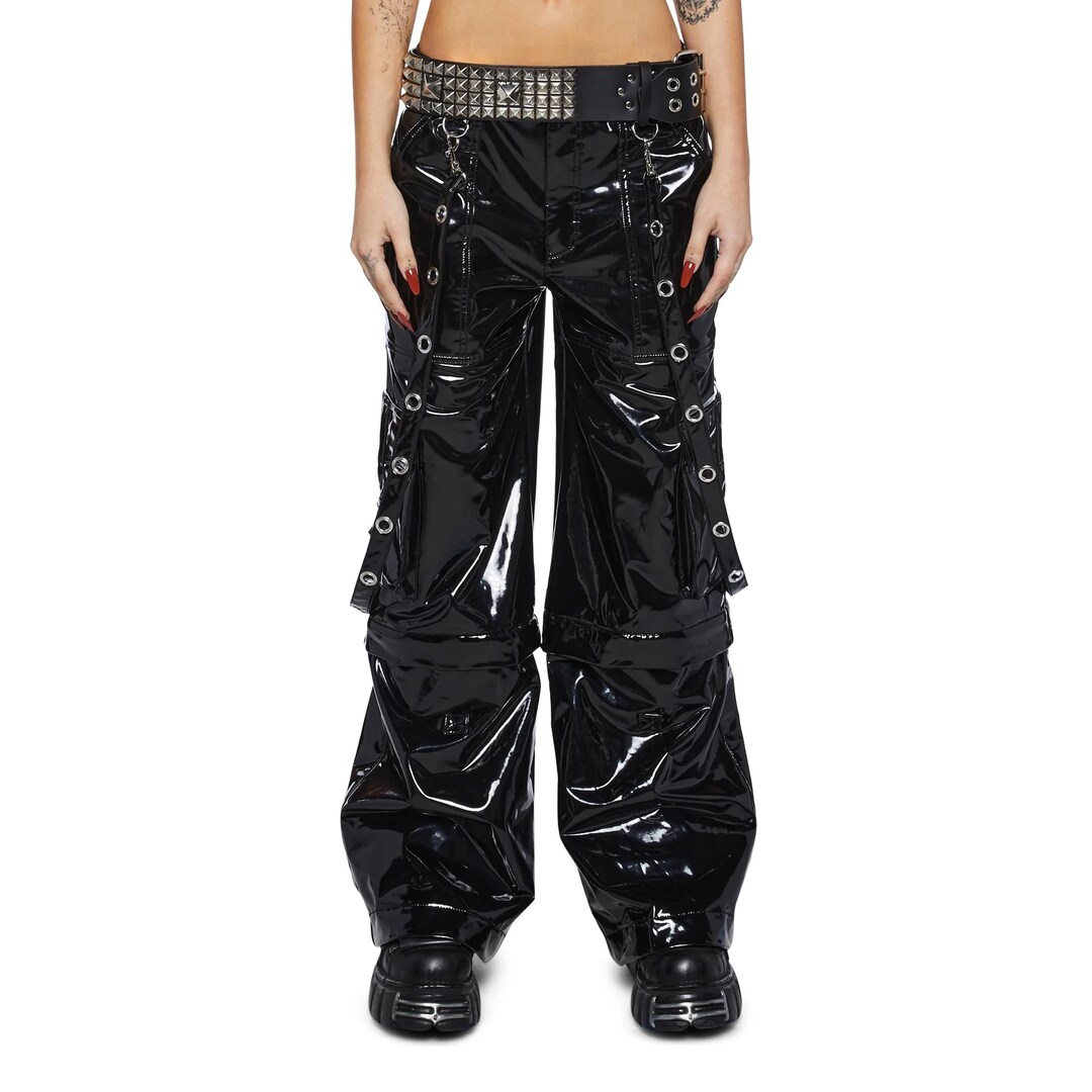 PVC Cyber Goth Cargo Pants: Zip-off Rave Bondage Trousers - Etsy