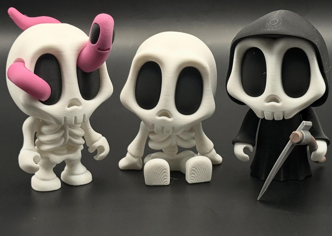 3D Printed Articulating Blob Skeleton: Spooky Halloween Decor - Etsy