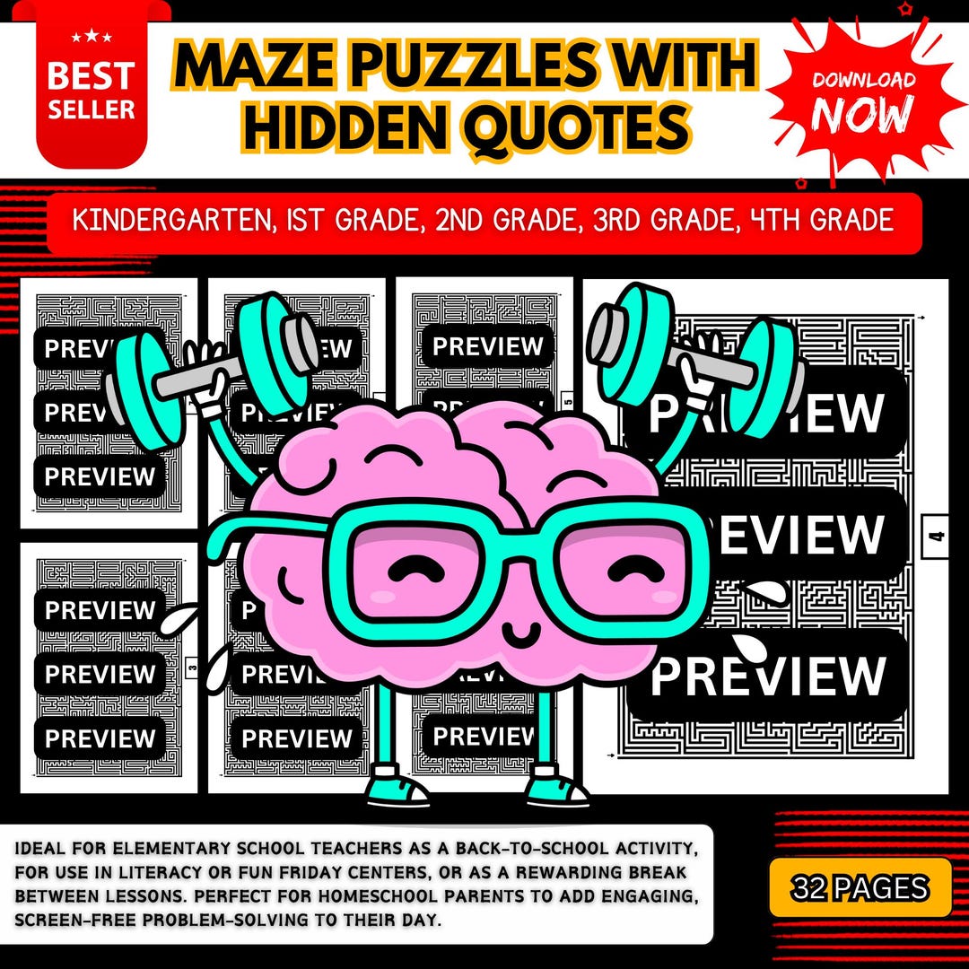 Secret Message Mazes - Fun Maze Puzzles With Hidden Quotes & Answers ...
