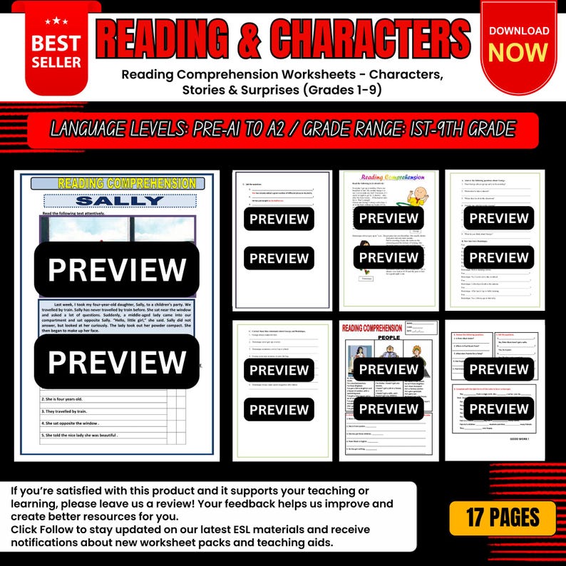 Reading Comprehension Worksheets - Stories, Surprises, Travel ...
