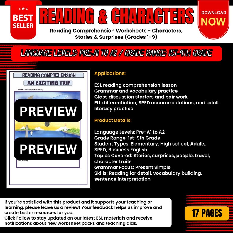 Reading Comprehension Worksheets - Stories, Surprises, Travel ...