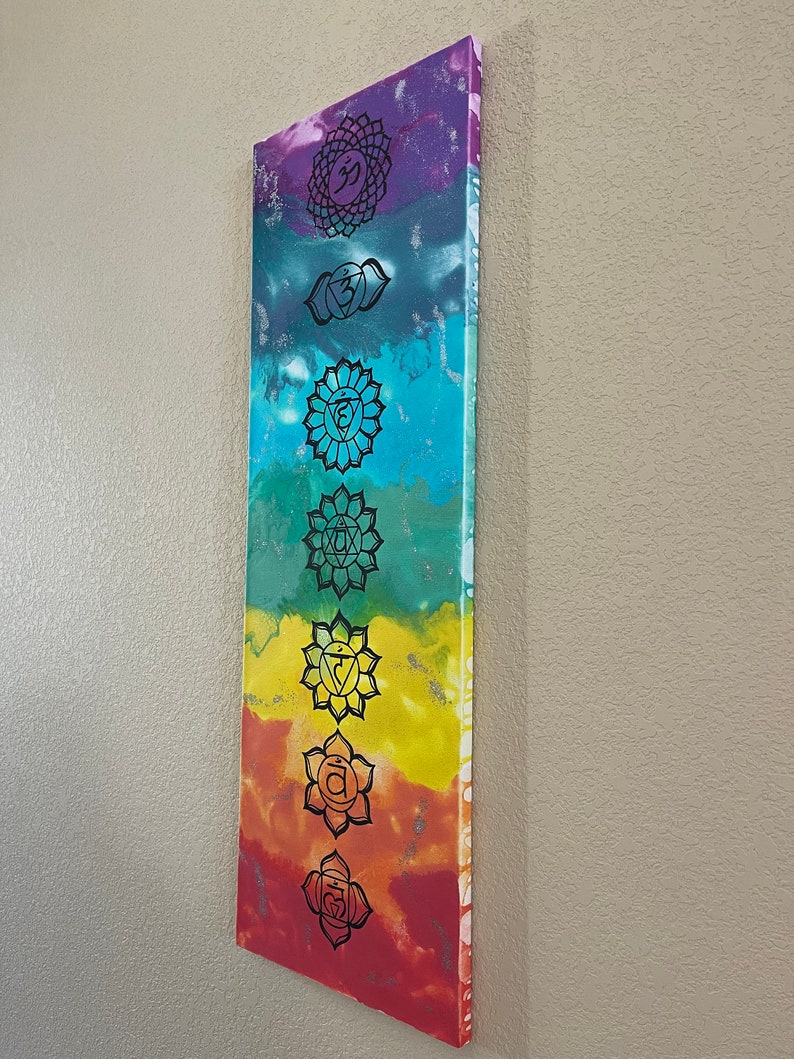 Chakra Painting Seven 7 Chakras Original Wall Art Wall - Etsy