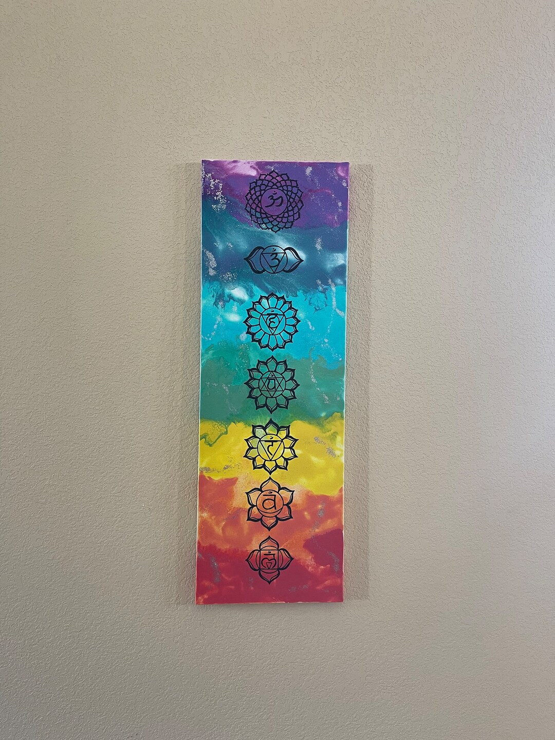 Chakra Painting Seven 7 Chakras Original Wall Art Wall - Etsy