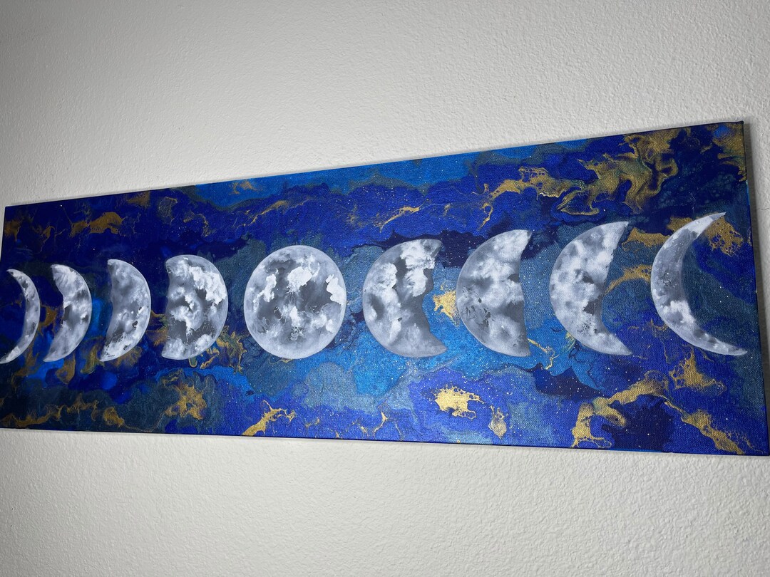 Moon Phase Wall Hanging | Moon Phases Wall Art | Moon Phases Wall Art ...