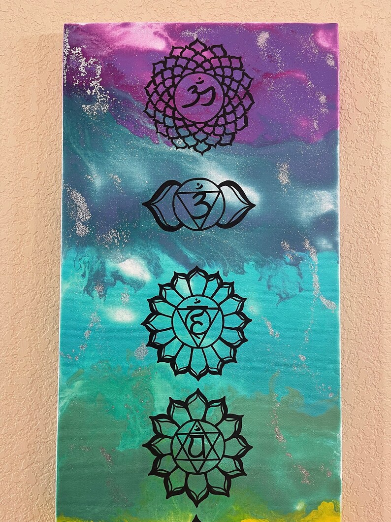 Chakra Painting Seven 7 Chakras Original Wall Art Wall - Etsy