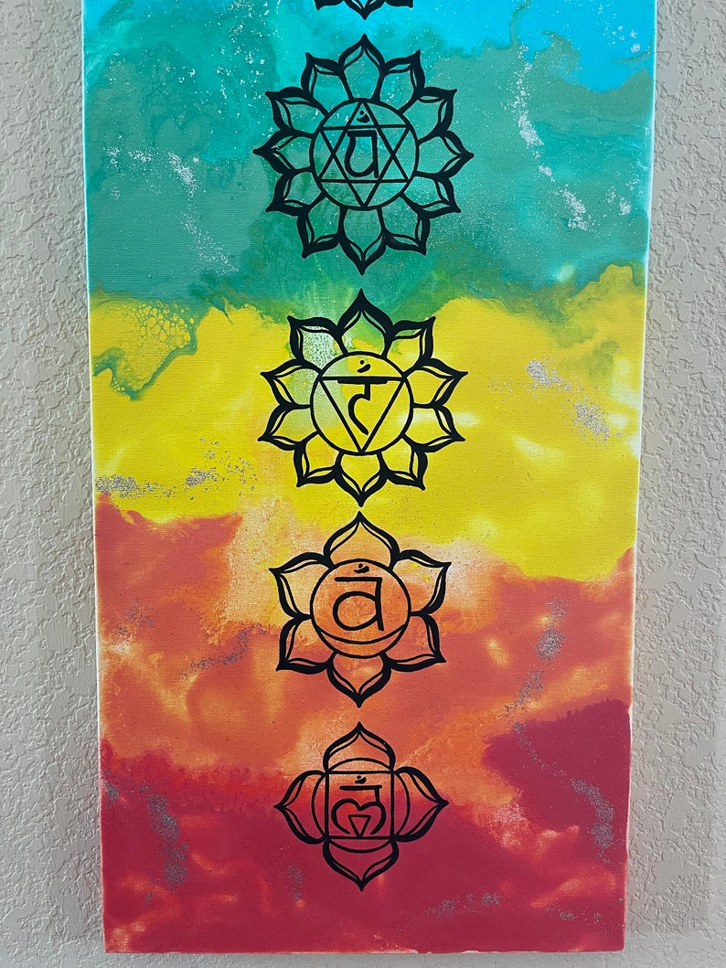 Chakra Painting Seven 7 Chakras Original Wall Art Wall - Etsy