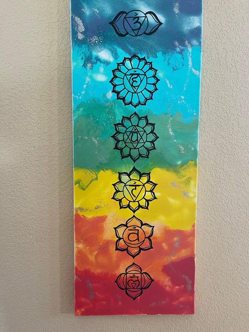 Chakra Painting Seven 7 Chakras Original Wall Art Wall - Etsy