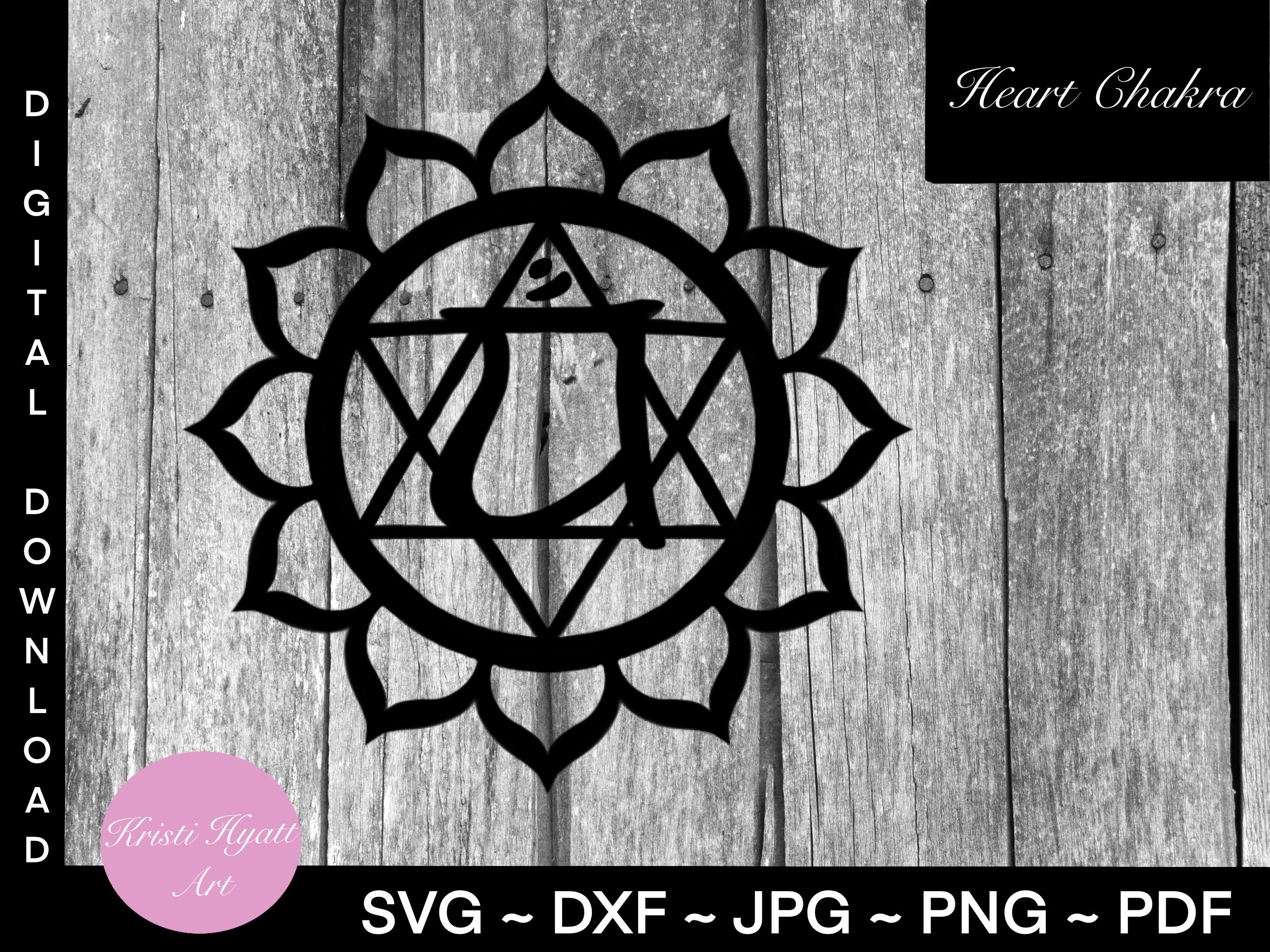Heart Chakra Symbol Black And White