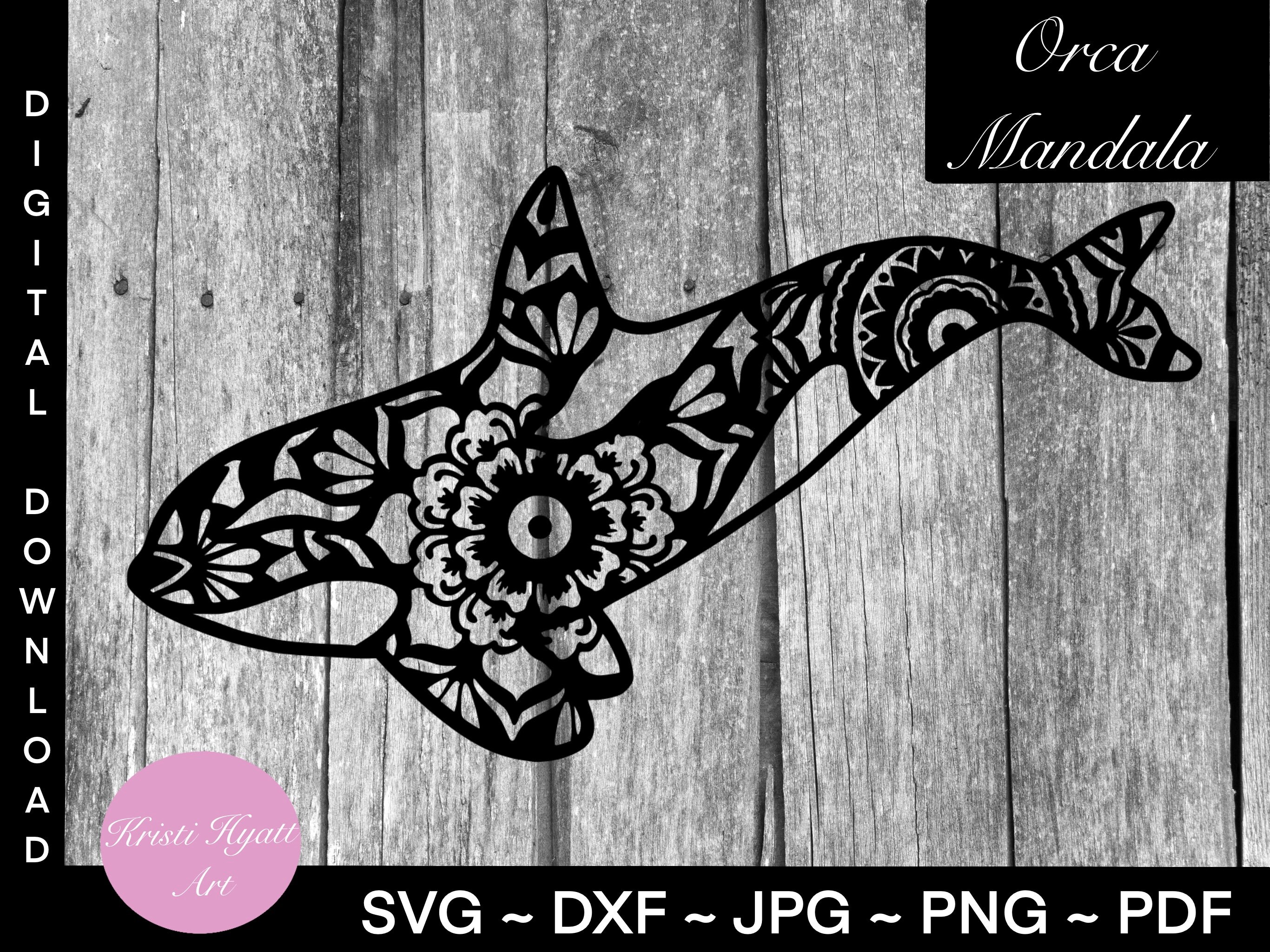 Killer Whale SVG Orca Whales Mandala Digital Download - Etsy Australia