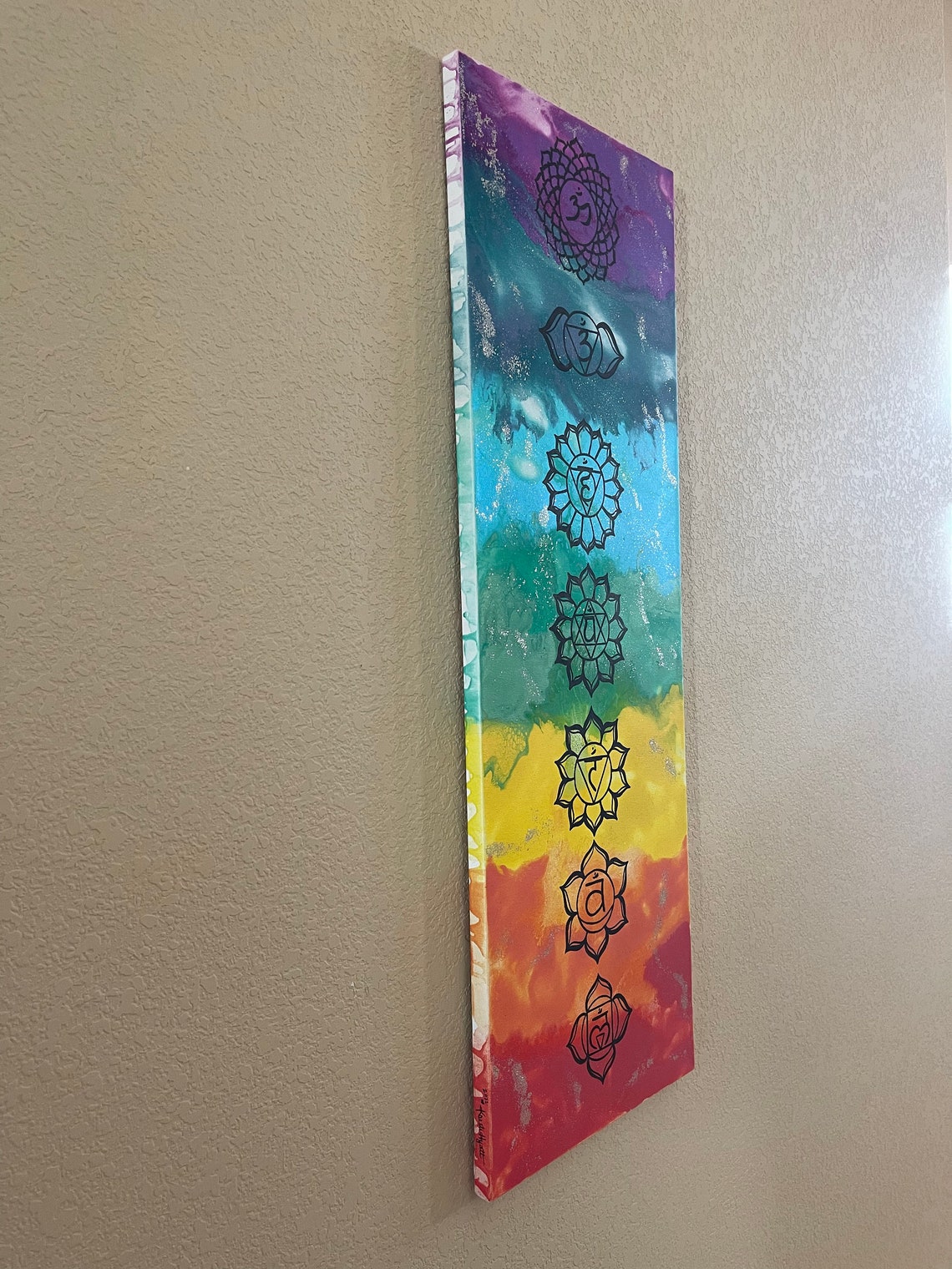 Chakra Painting Seven 7 Chakras Original Wall Art Wall - Etsy