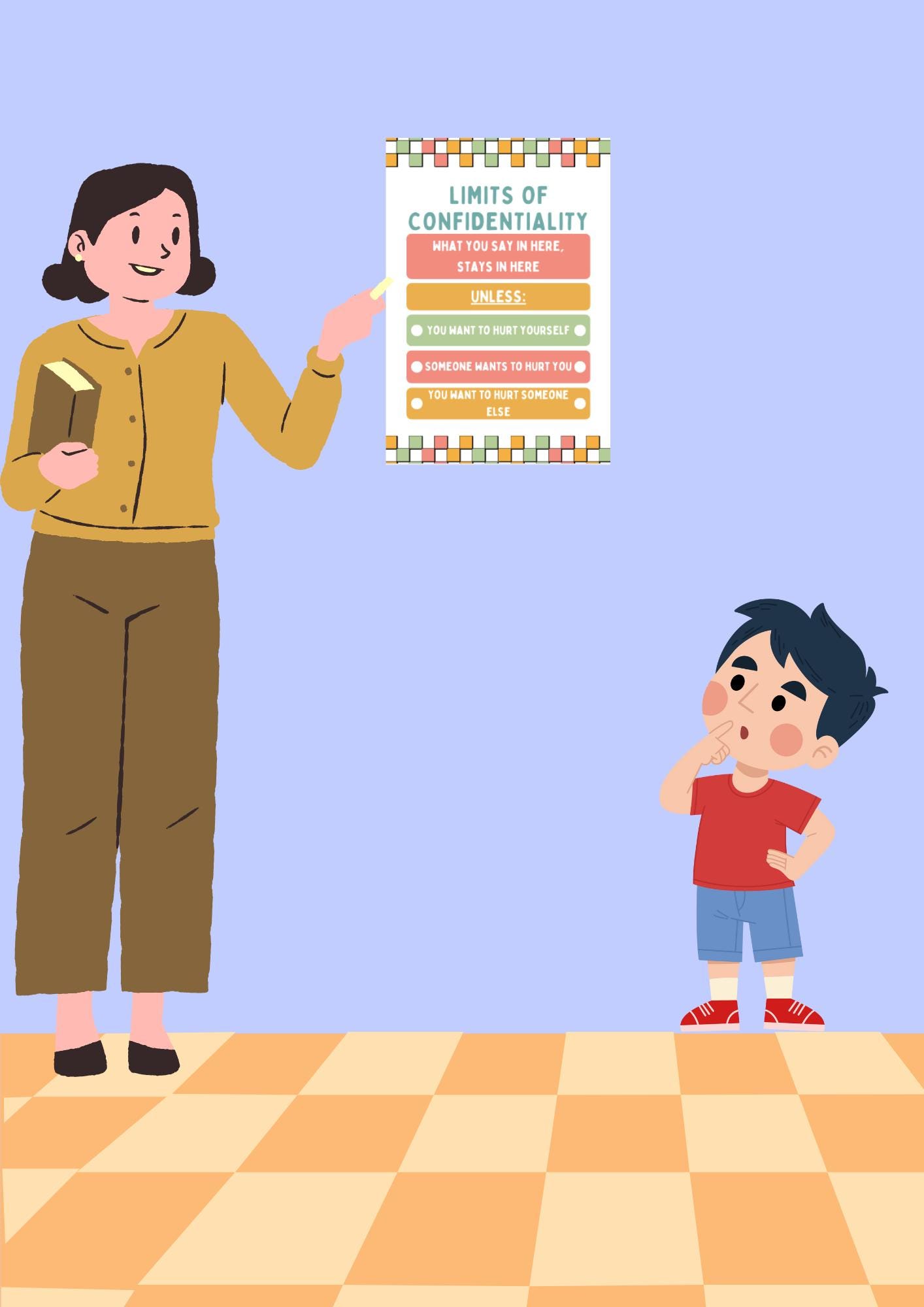 Limits of Confidentiality Office Sign for School Psychologists, Social ...