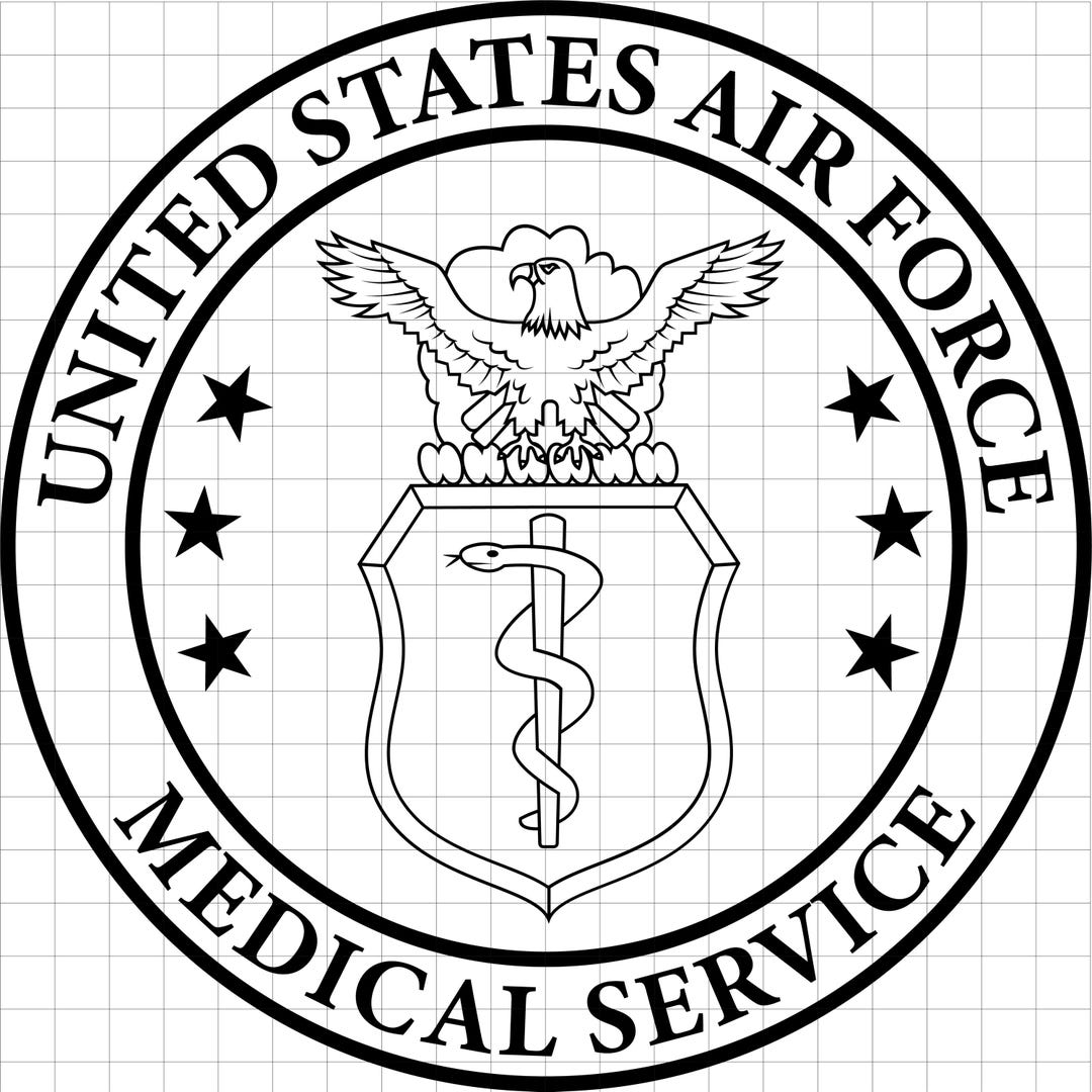 Usaf Medical Service Emblem Crest Insignia Vector File Cnc Laser ...