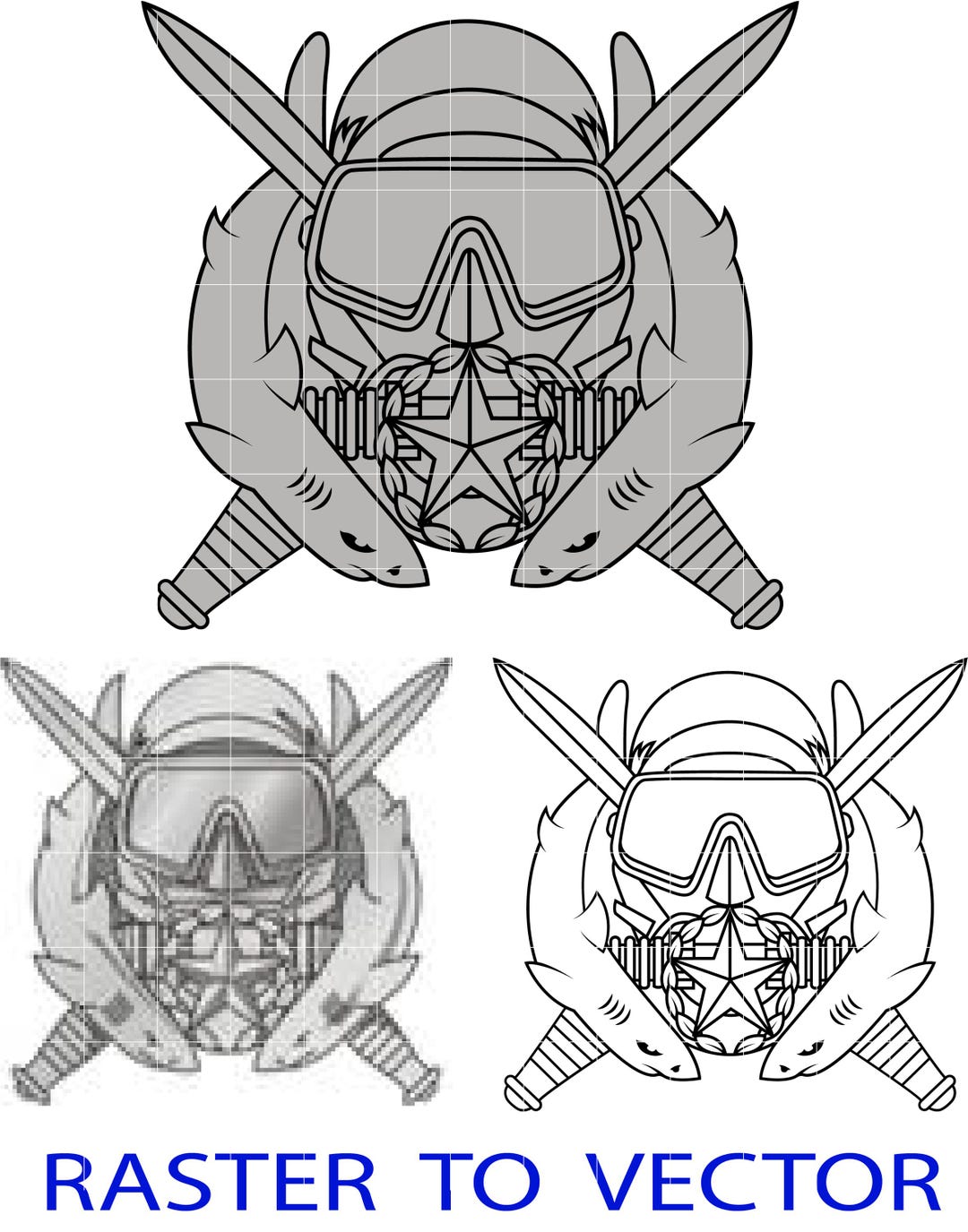 Army Special Operations Diving Supervisor Insignia Color and Black ...