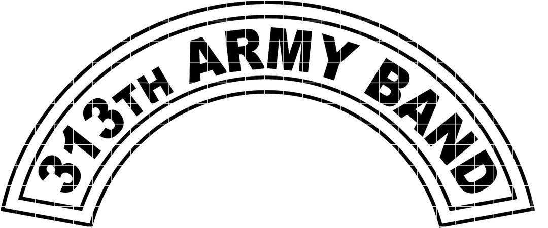 313th Army Band Tab Vector File Cnc Laser Cutting, Wood, Metal ...