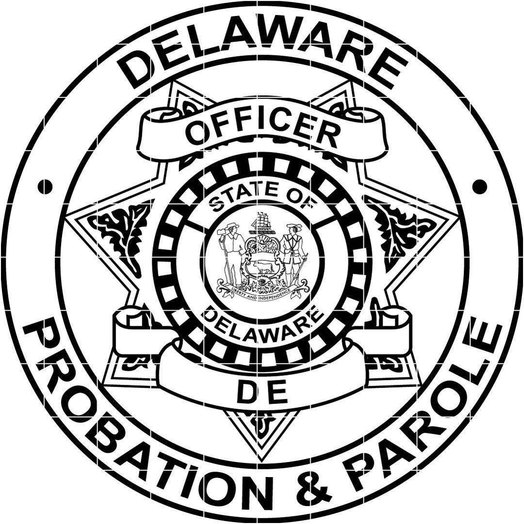 Delaware Probation Parole Officer Badge Vector File Cnc Laser Cutting ...