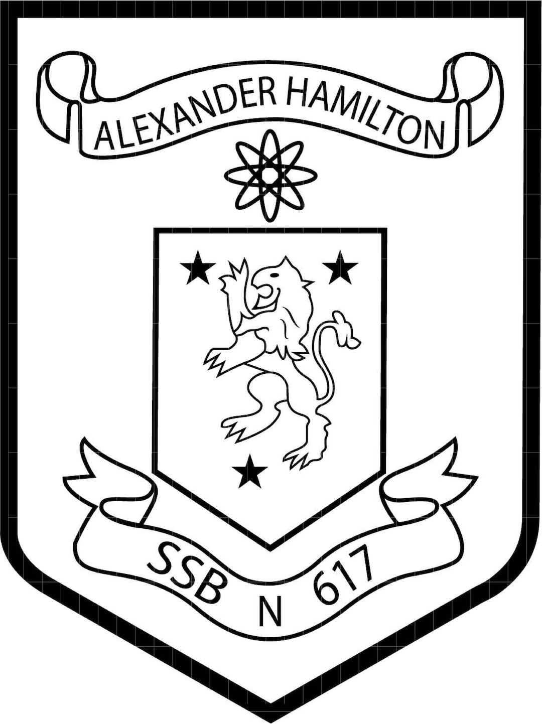Uss Alexander Hamilton Ssbn 617 Ballistic Missile Submarine Patch ...