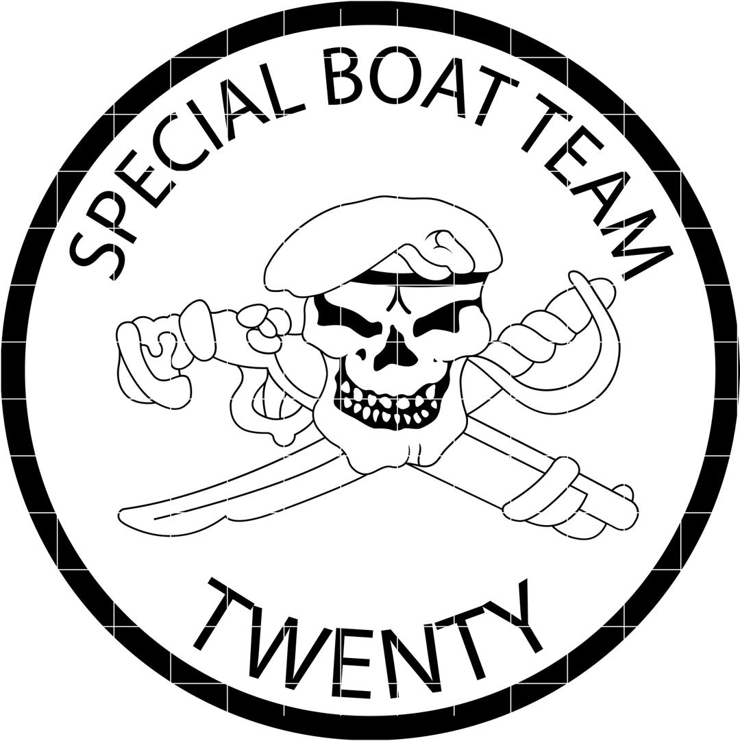 Us Navy Special Boat Team 20 Patch Vector File Cnc Laser Cutting, Wood ...