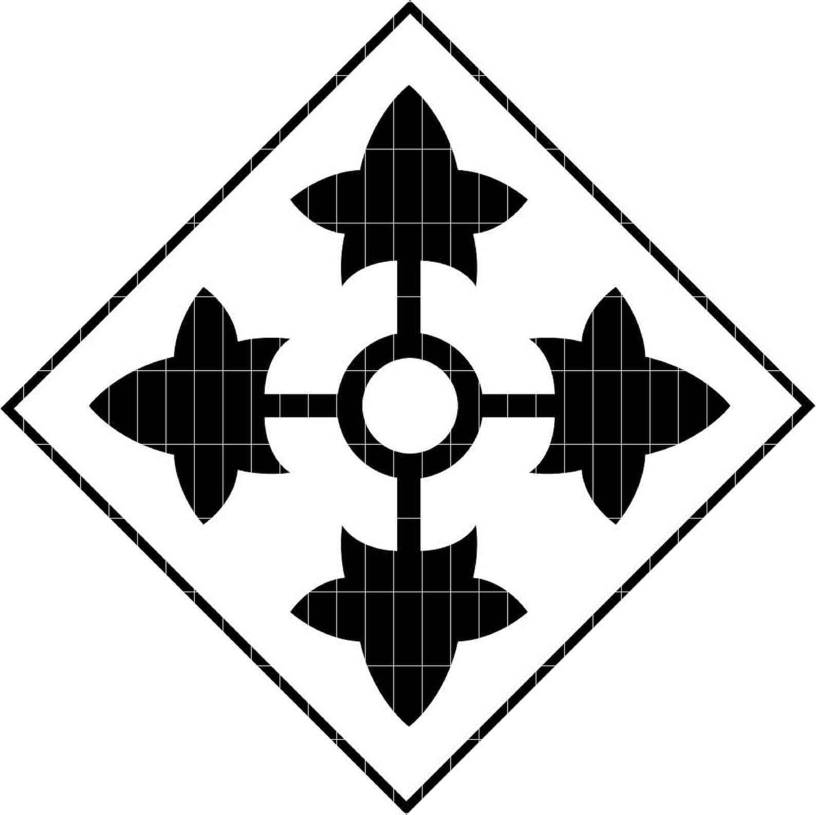 Us Army 4th Infantry Division Patch Vector File Cnc Laser Cutting, Wood ...