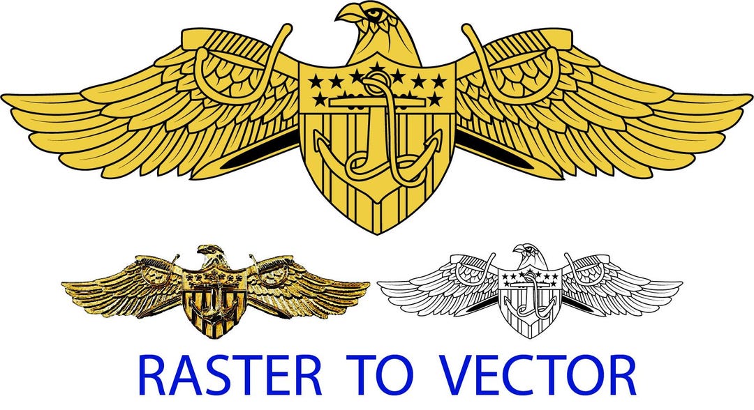 Navy Strategic Sealift Officer Insignia Color and Black Vector File Cnc ...