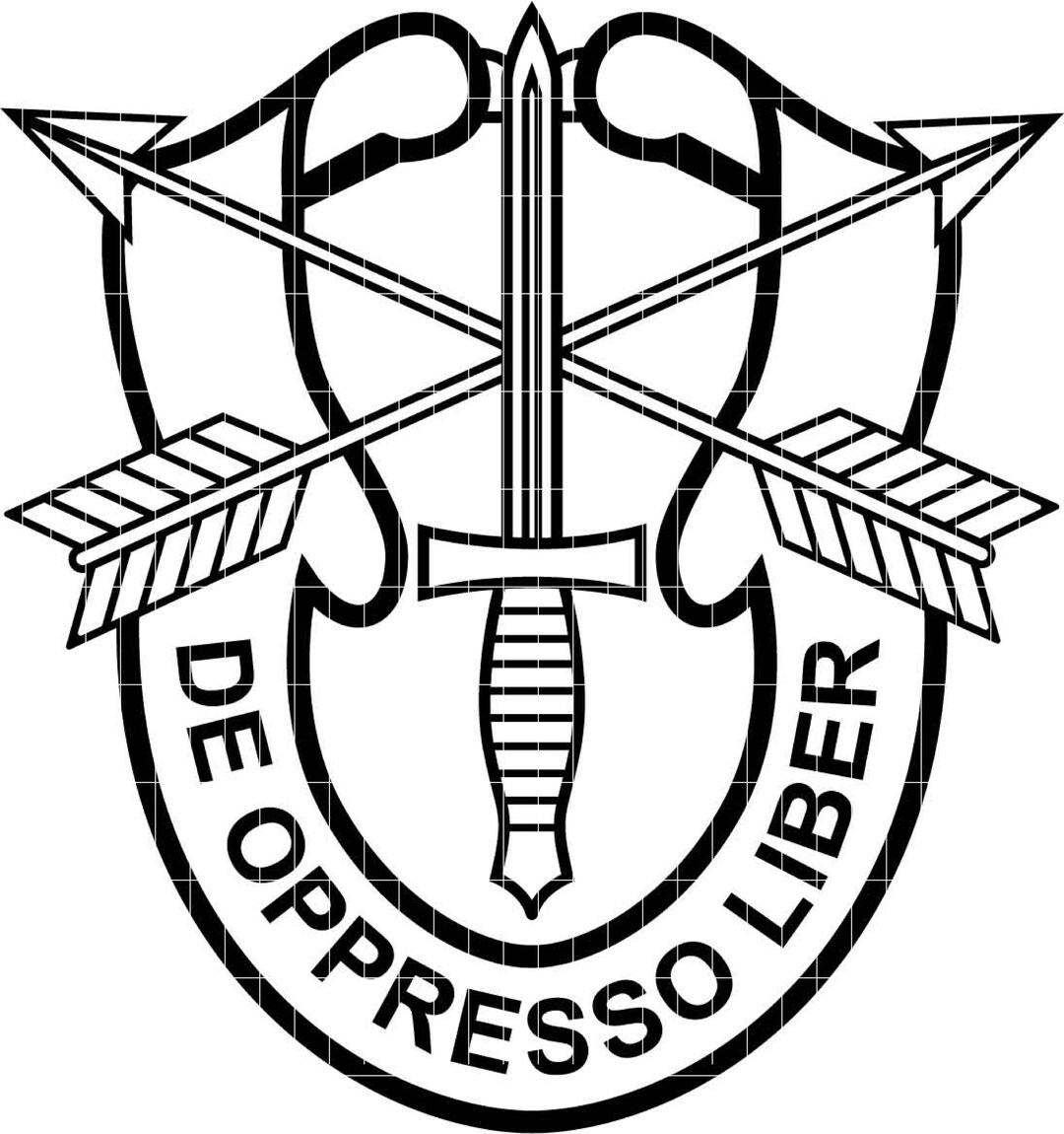 US Army Special Forces Unit Crest Vector File Cnc Laser Cutting, Wood ...