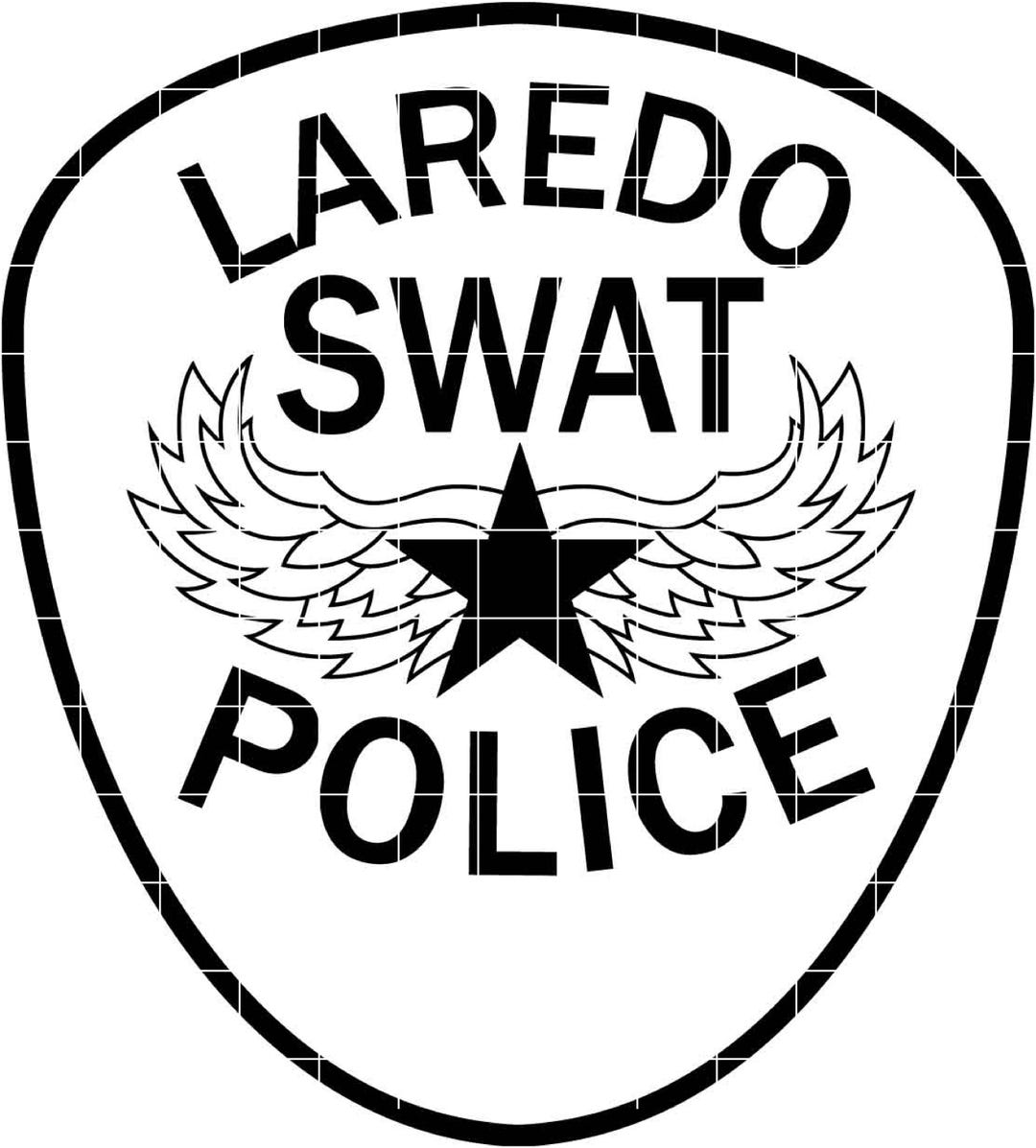 Laredo Swat Police Patch Vector File Cnc Laser Cutting, Wood, Metal ...