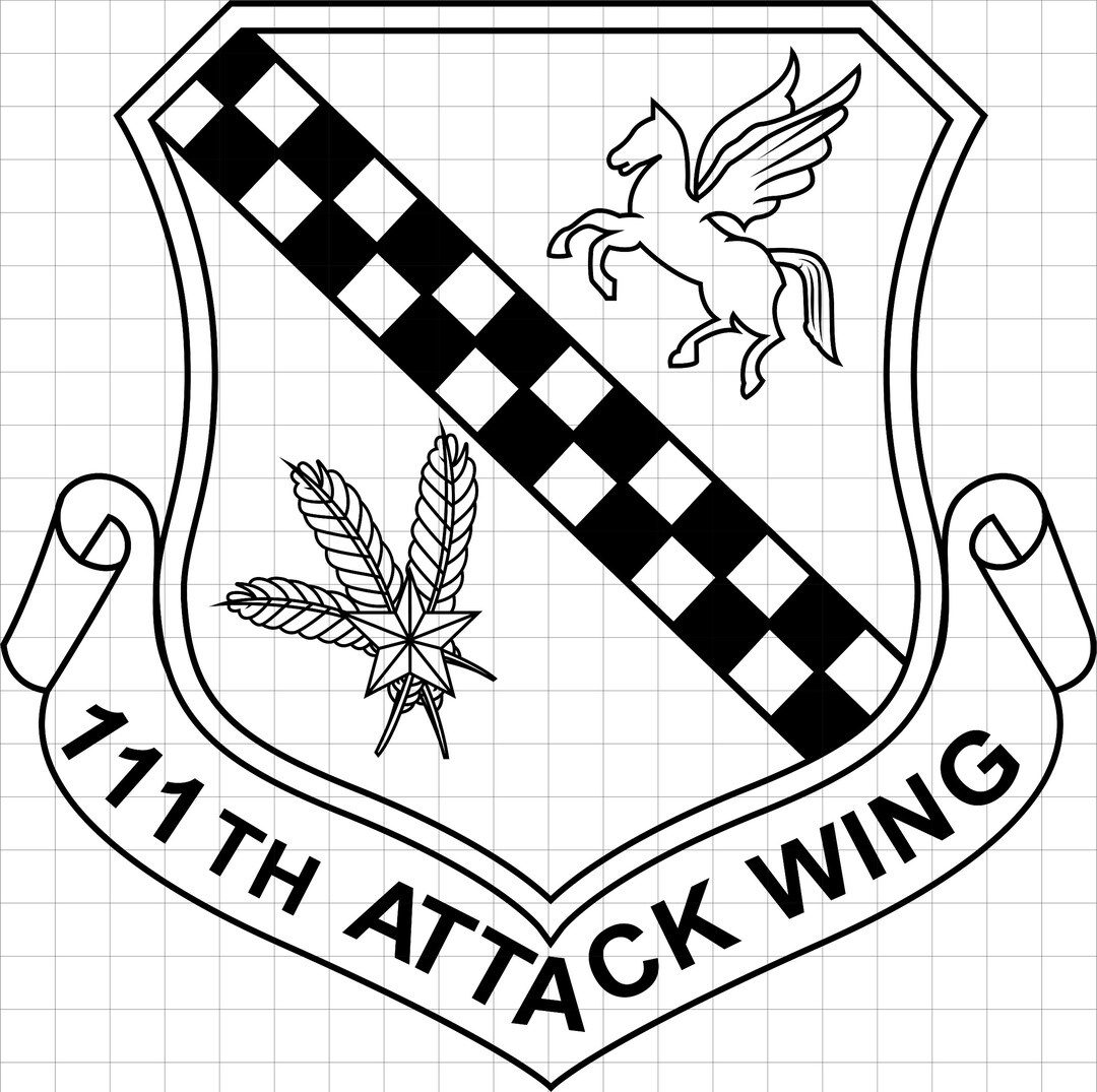 111th Attack Wing Patch Vector File Cnc Laser Cutting, Wood, Metal ...