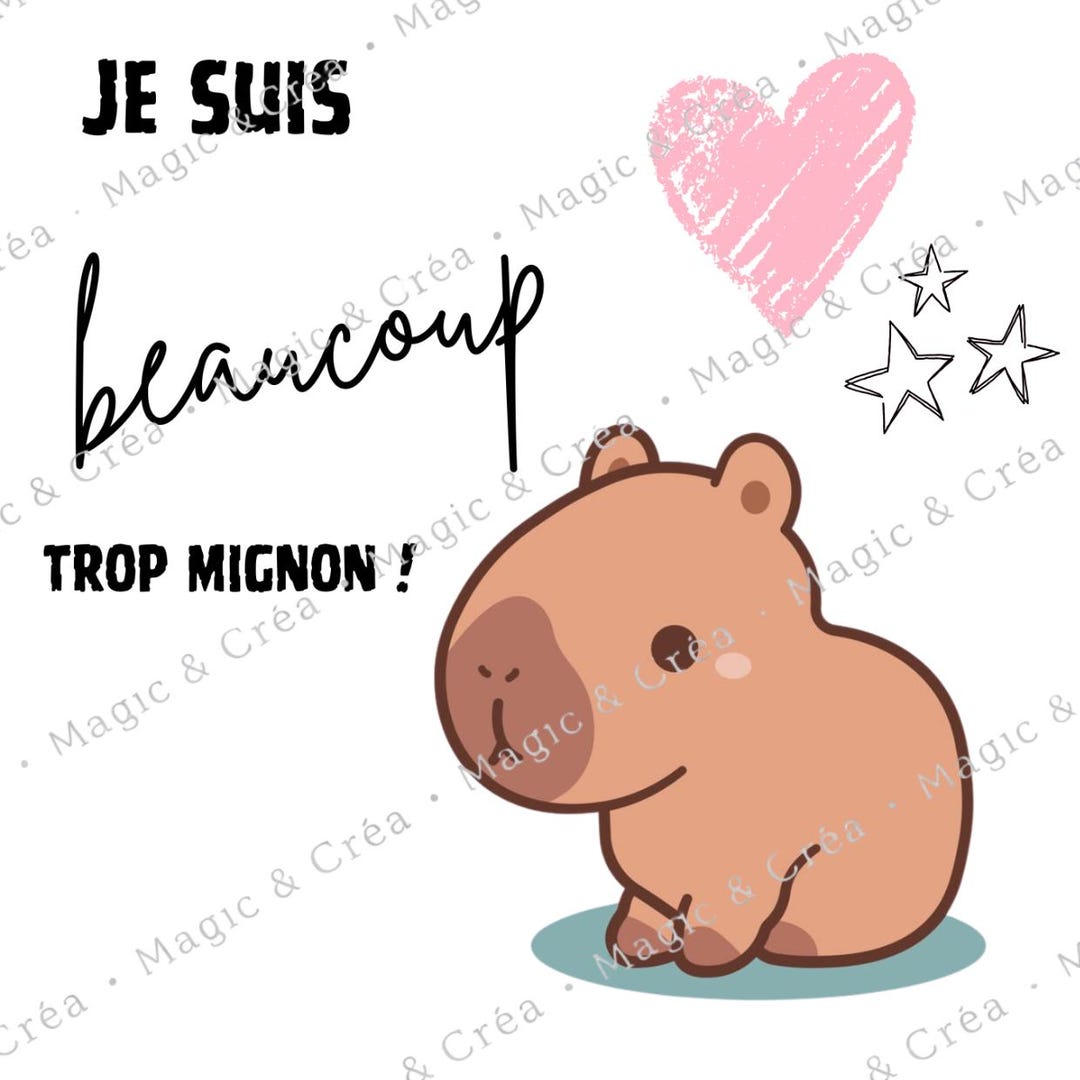 Animal / I'm Way Too Cute - Kawaii - PNG Wrap Design - Digital Download ...