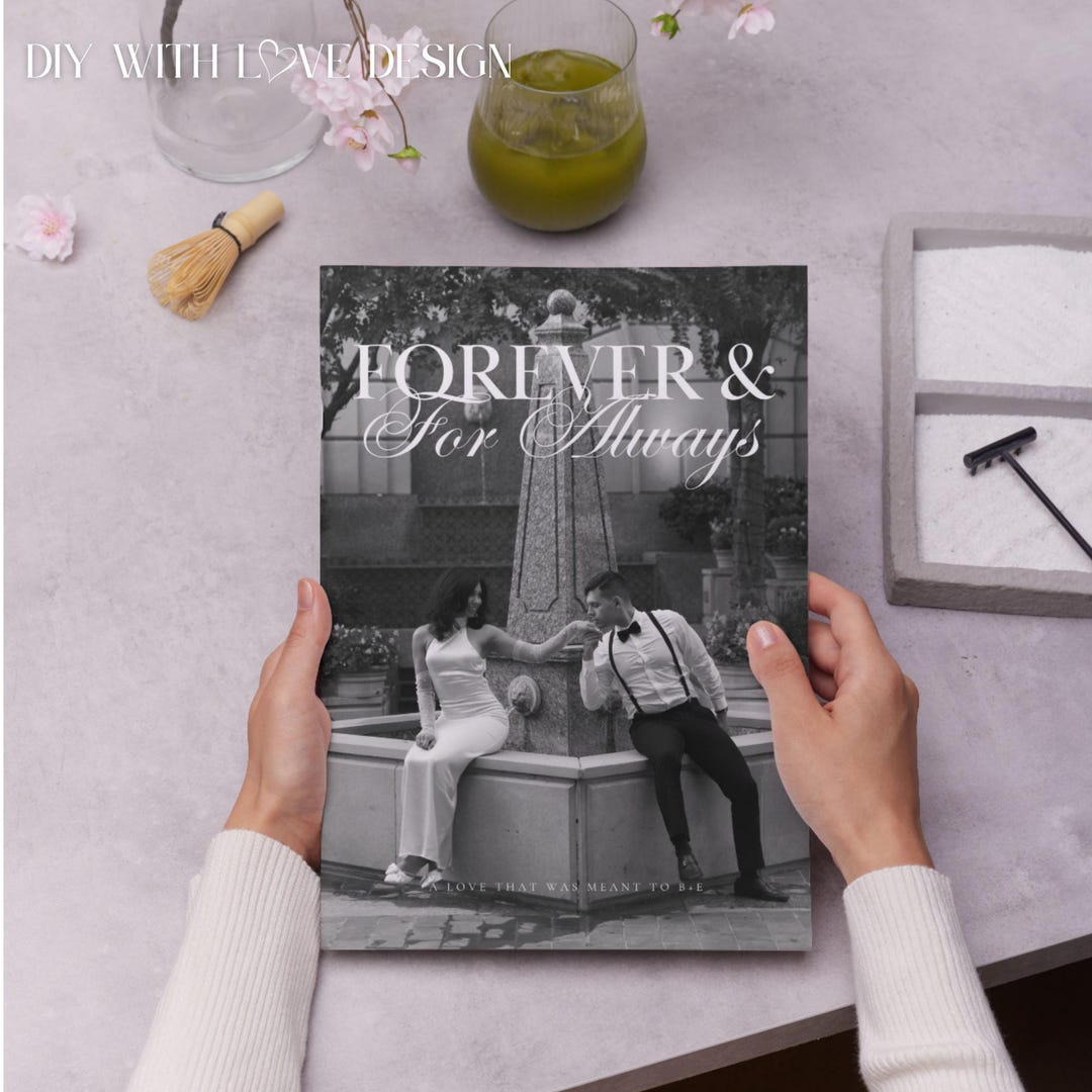 DIY Custom Wedding Magazine Template, Edit in Canva - Etsy