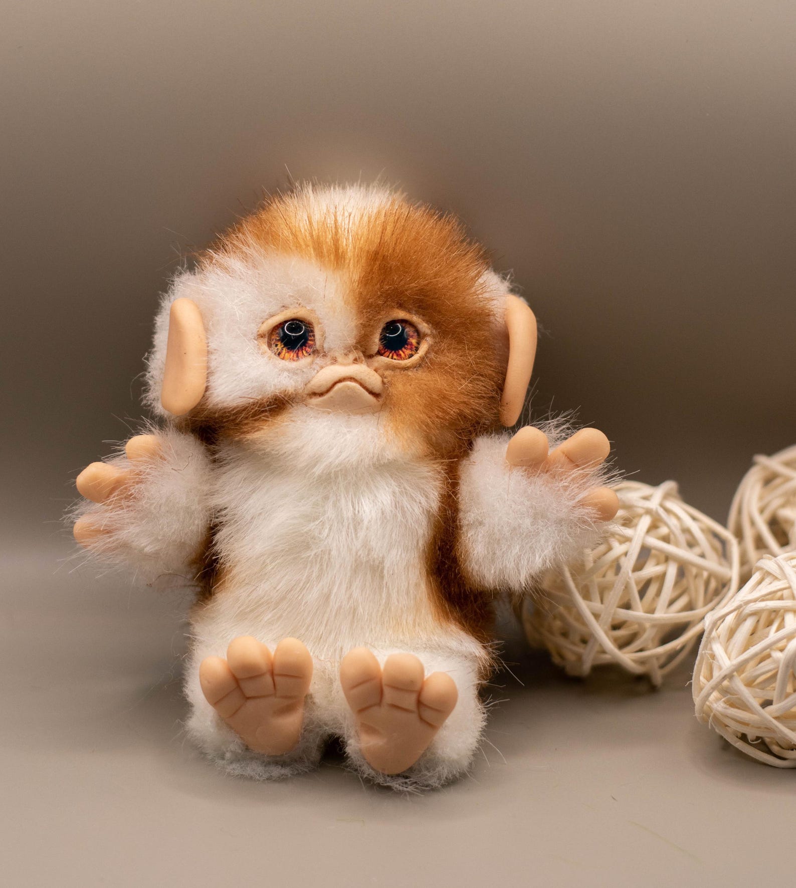 Tiny Gremlin Gizmo,sad Gizmo, Magwai Monsters Kawaii Plush Ooak ...