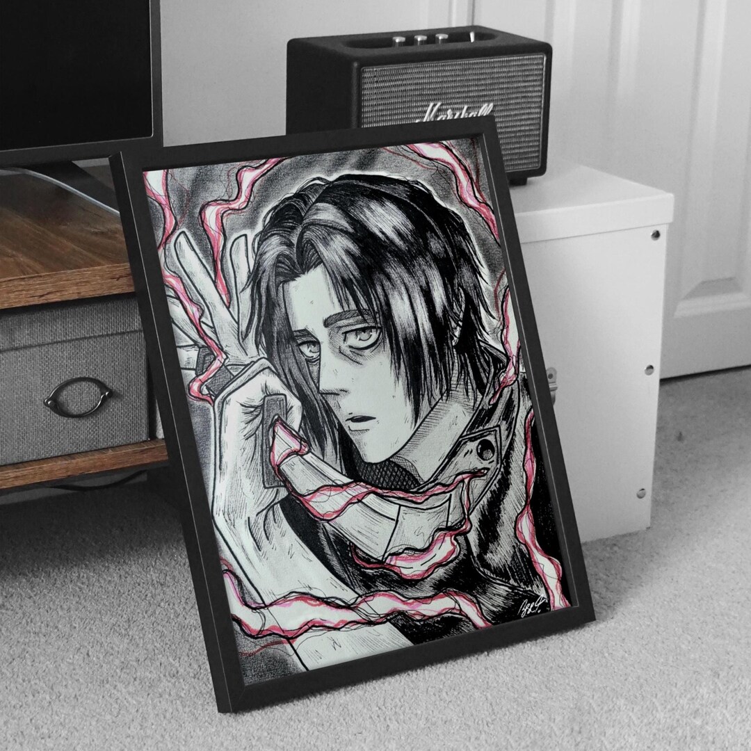 Framed Yuta Poster | Jujutsu Kaisen Hand-drawn Anime Print | Ready to ...