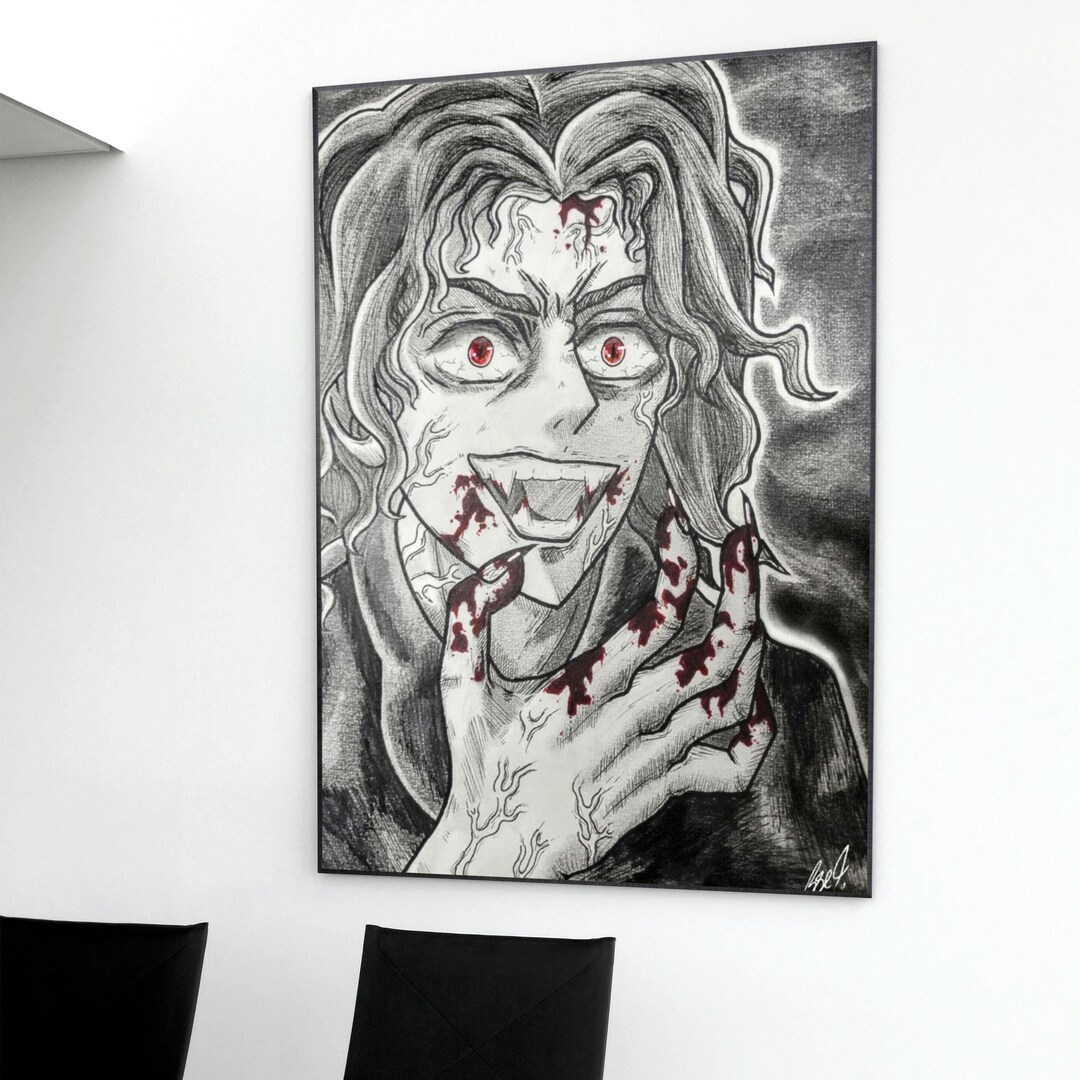 Muzan Hand-drawn Poster | Demon Slayer Hashira Wall Art | Anime Manga ...