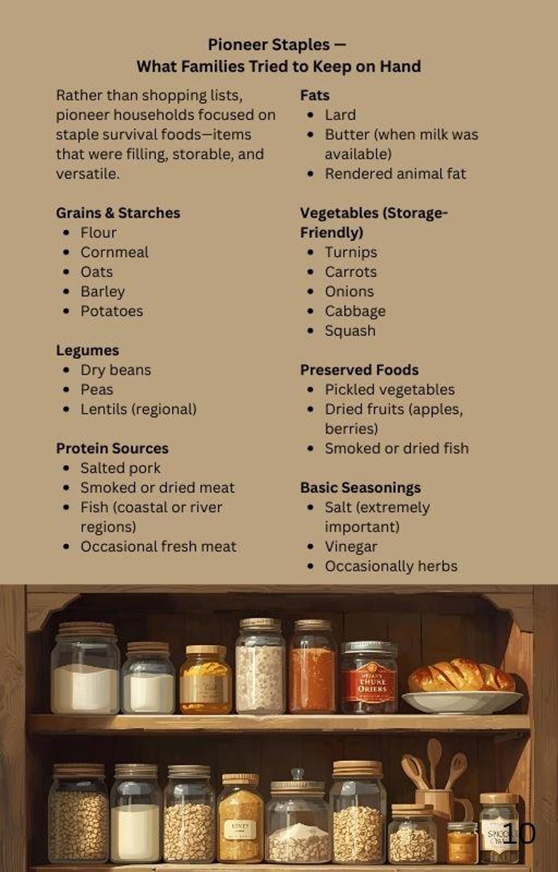 Pioneer Diet - 1800s North American Food History - Off-grid Living ...