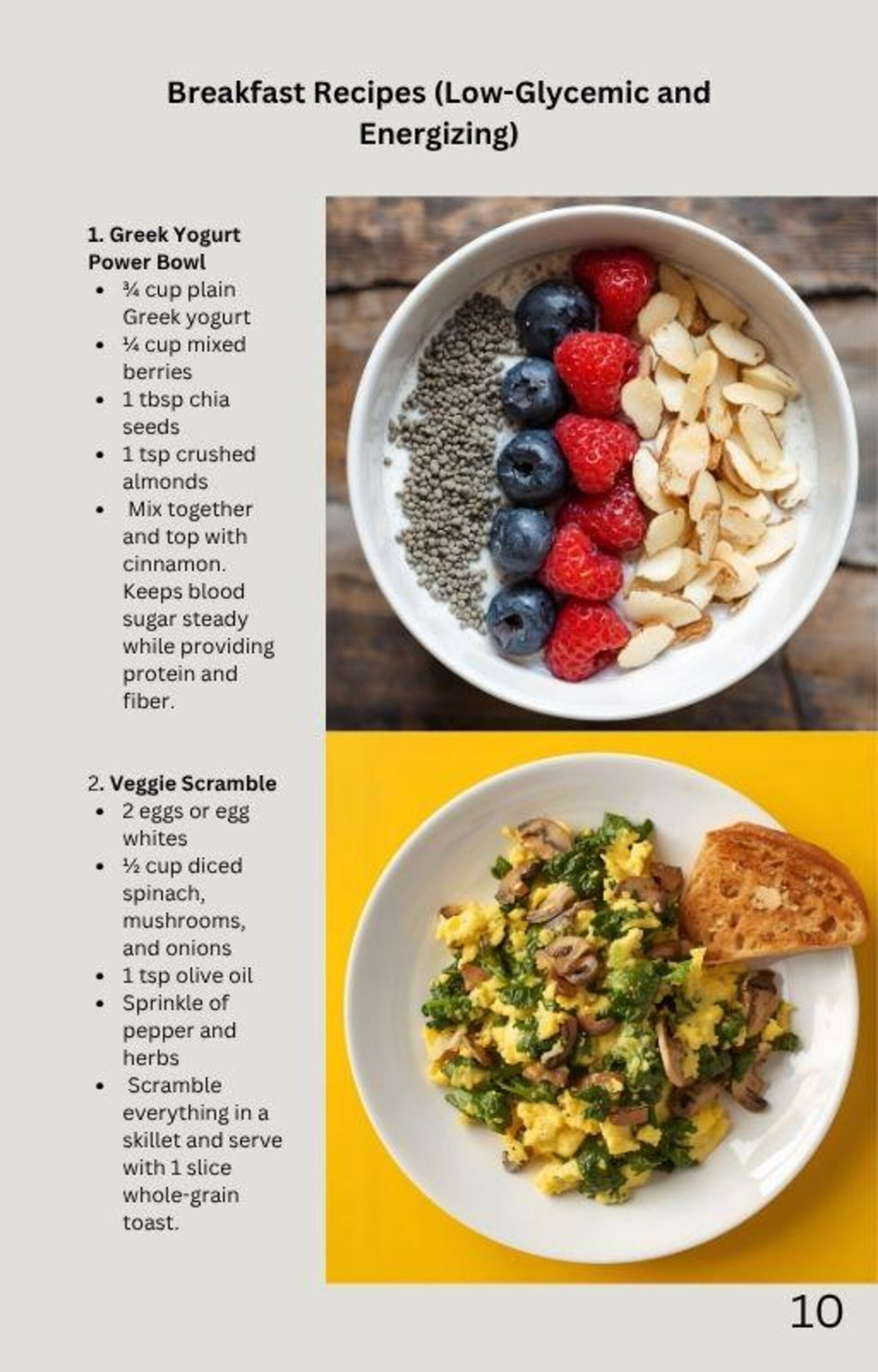 Diabetic / Carb-controlled Diet Plan - Lower Blood Sugar and Carbs ...