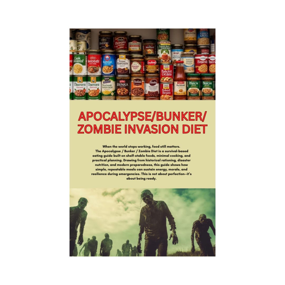 Apocalypse Bunker Zombie Diet Guide - Survival Food Plan, Shelf-stable ...