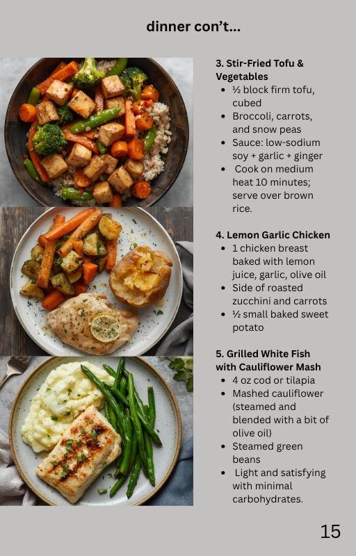 Diabetic / Carb-controlled Diet Plan - Lower Blood Sugar and Carbs ...
