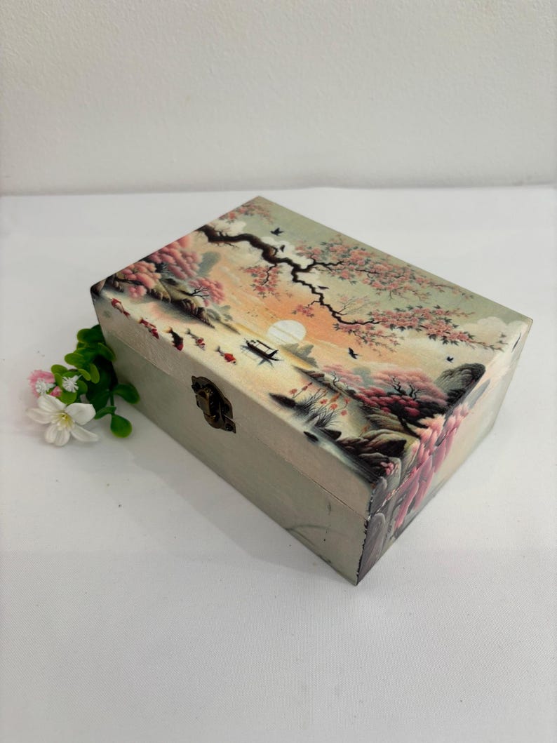 Zen Box, Oriental Style Box, Japanese Landscape Box, Oriental Style ...