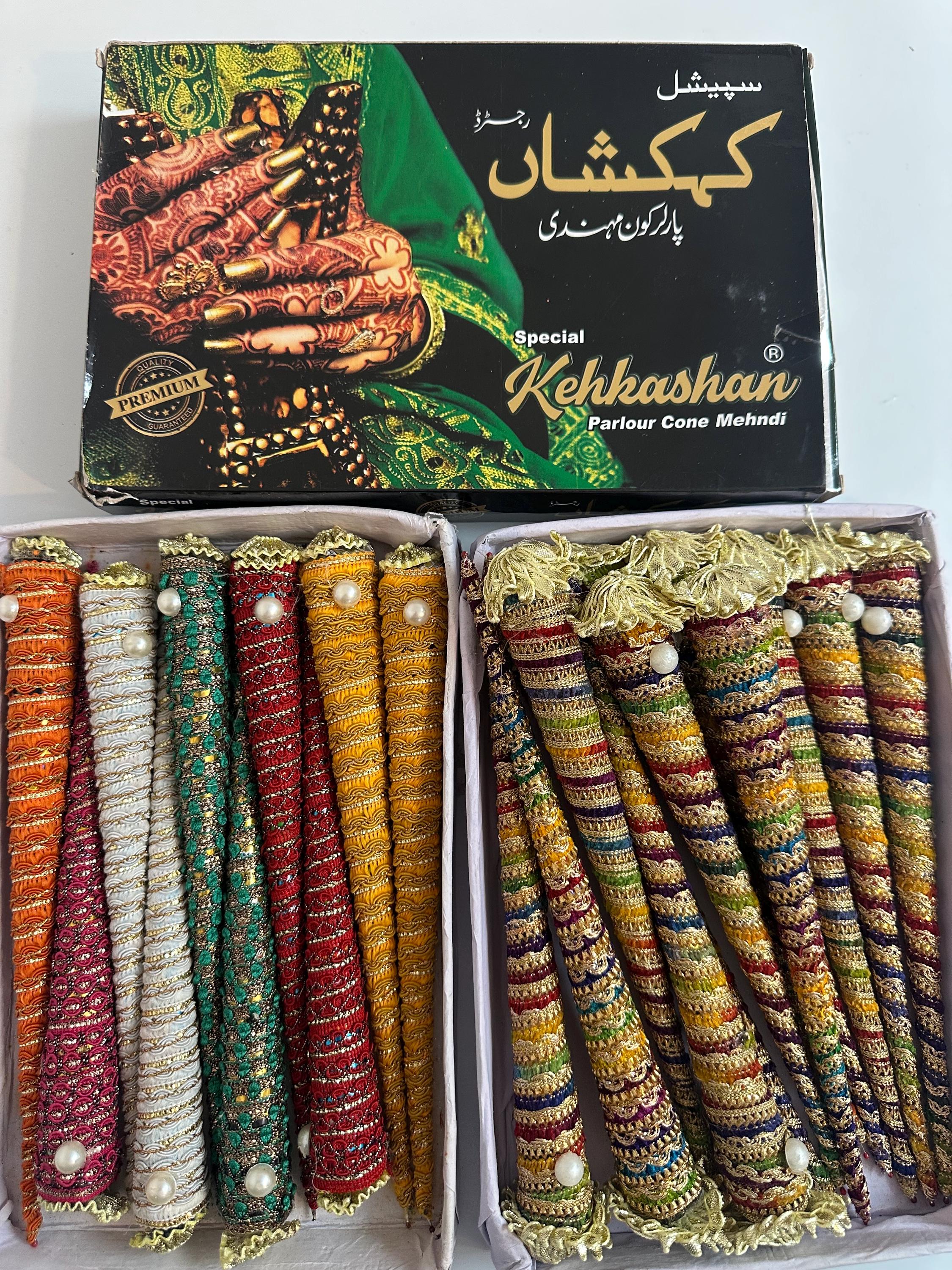 Fancy Decorated Henna Cones-mehndi Cones-henna-pakistani-bridal Henna ...