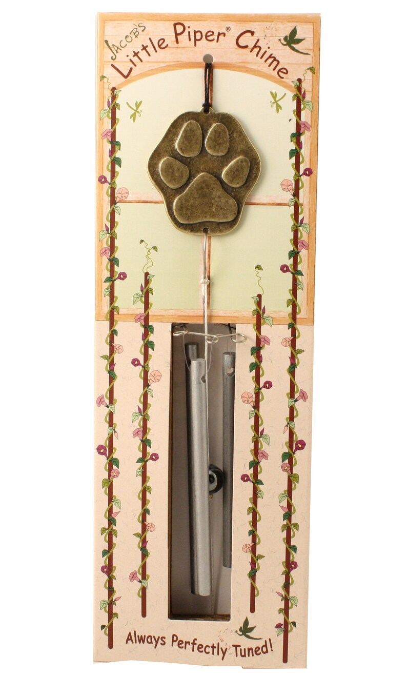 Jacob's Musical Little Piper Chime, Paw Print, Mini Wind Chime - Etsy