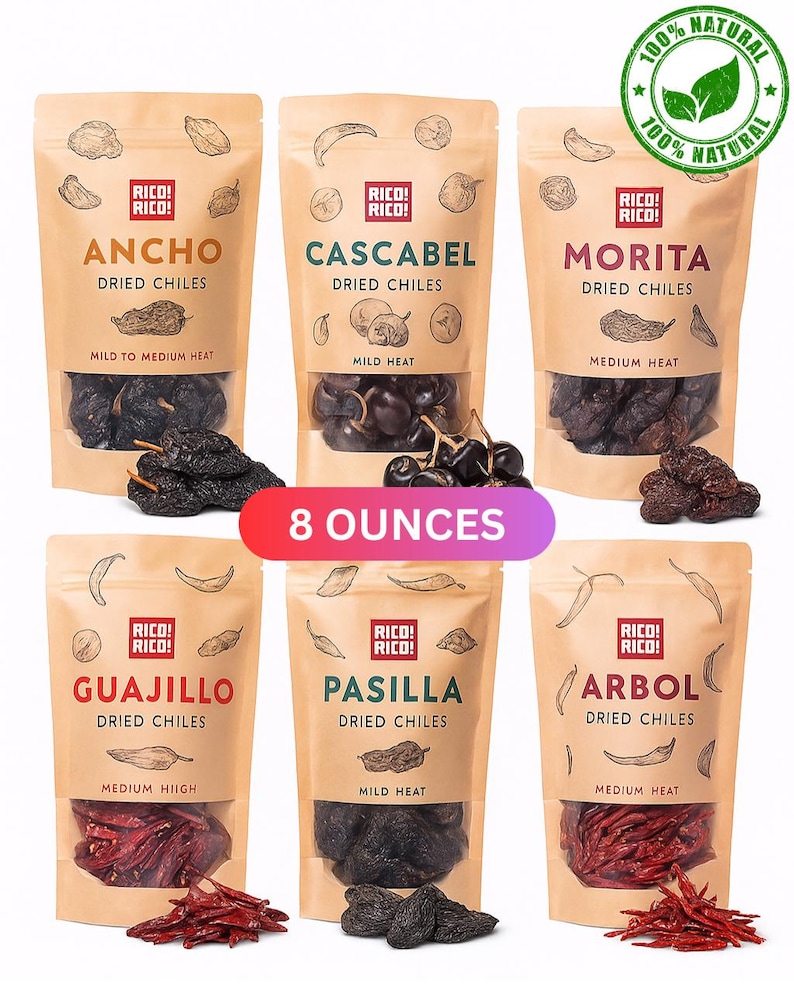 8 Oz Mexican Dried Chile Peppers – Authentic Mexican, Hand Selected - Etsy