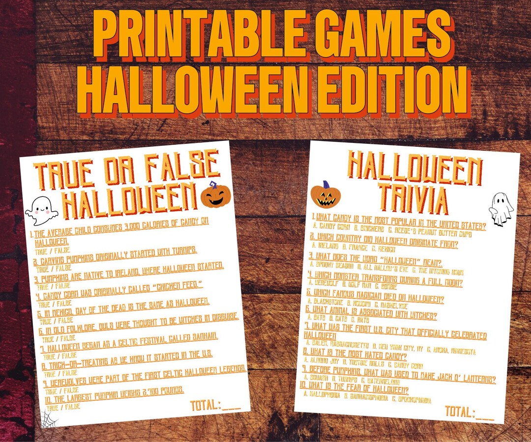 Halloween Games. Trivia and True or False: Halloween Edition. Fun ...