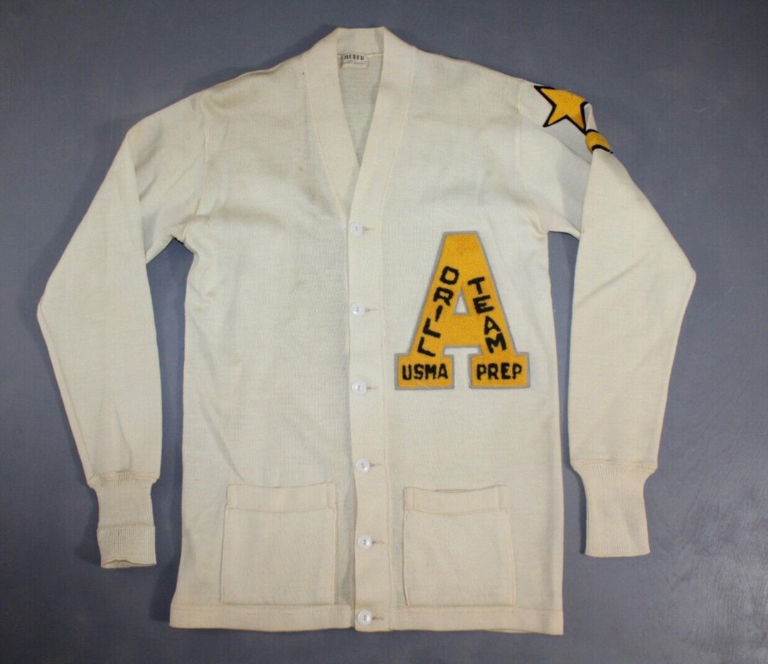 Vintage 60’s USMA Prep Drill Team West Point Cardigan Varsity Letterman Sweater - Etsy