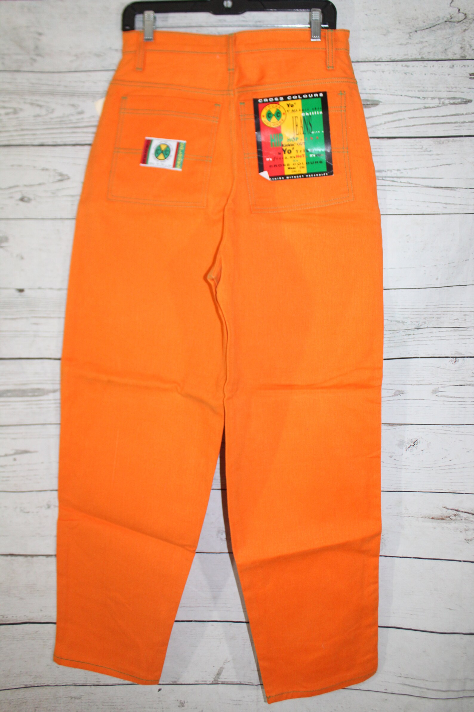 Brand New Vintage Cross Colours Orange Baggy Jeans Size 30 90s | Etsy