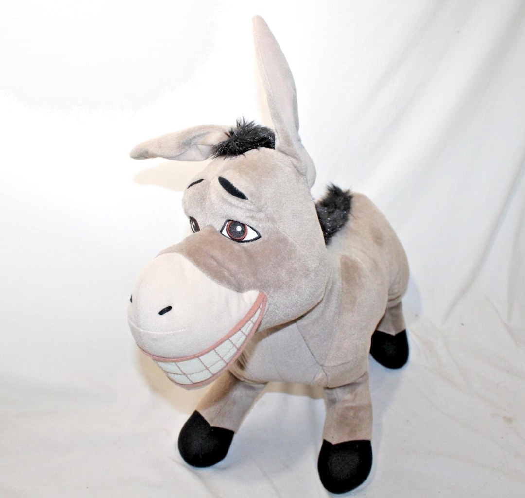 Shrek 2 Jumbo Plush Donkey Fun Big Smile Smiling Dreamworks 2004 Hasbro ...