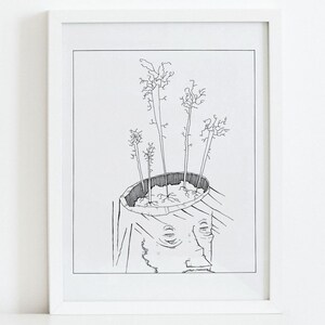 Daydream Art Print - Traditional Hand Drawn Pen and Ink Illustration ...
