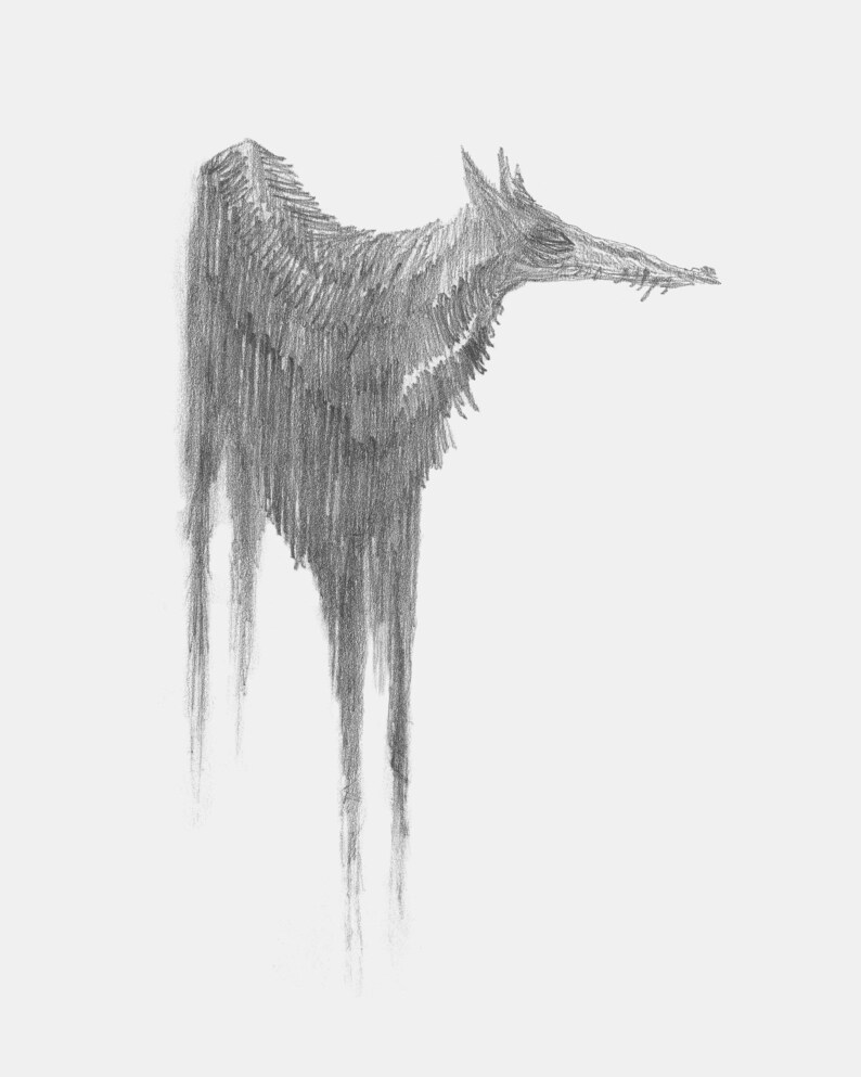 Wolf Art Print, 8x10. Dark Fantasy Illustration, Gothic Lupine Creature ...